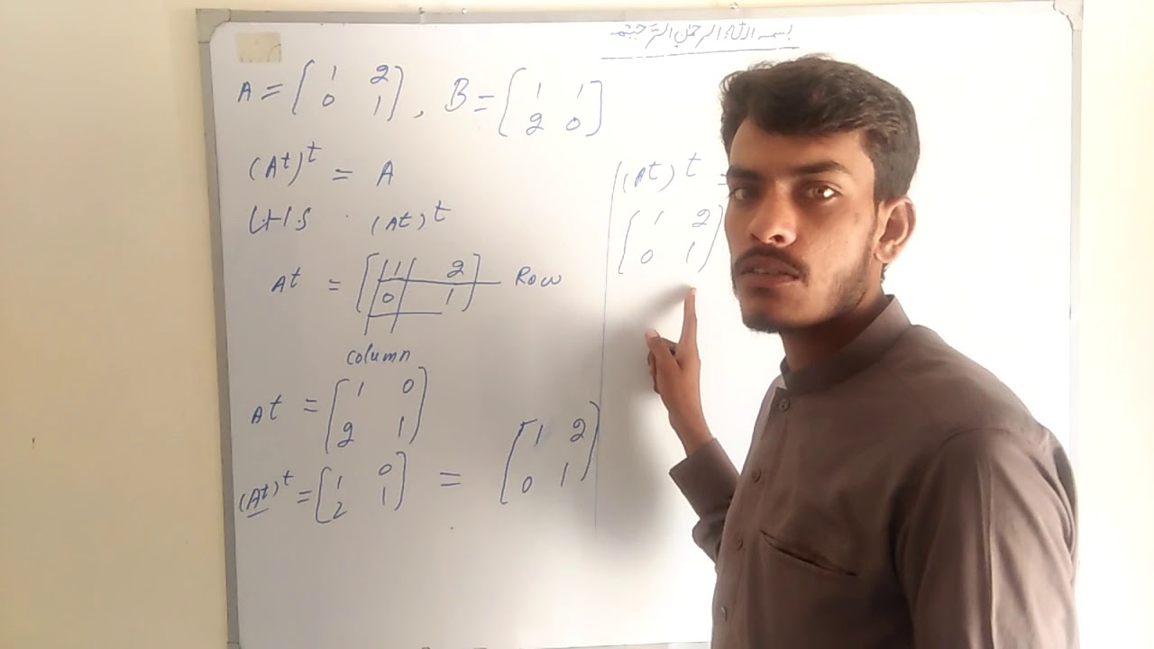 How to take transpose - YouTube