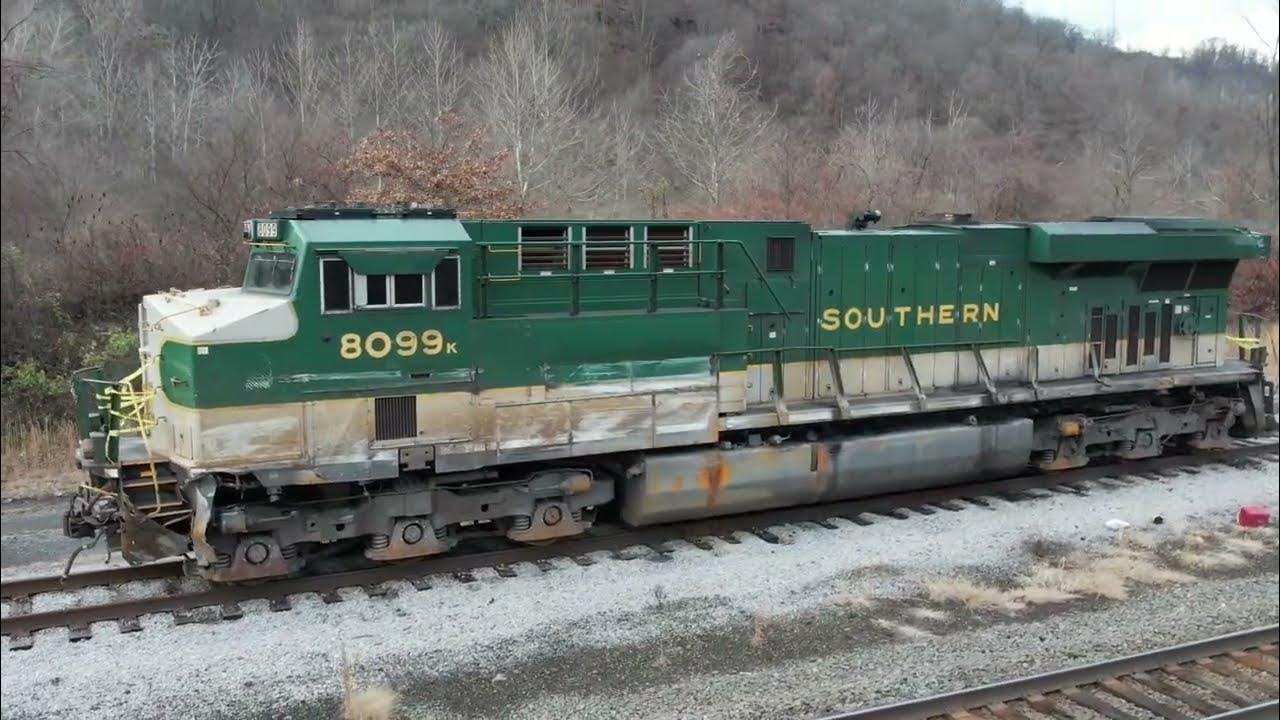 NS 8099 and Meridian Southern B23-7s - YouTube