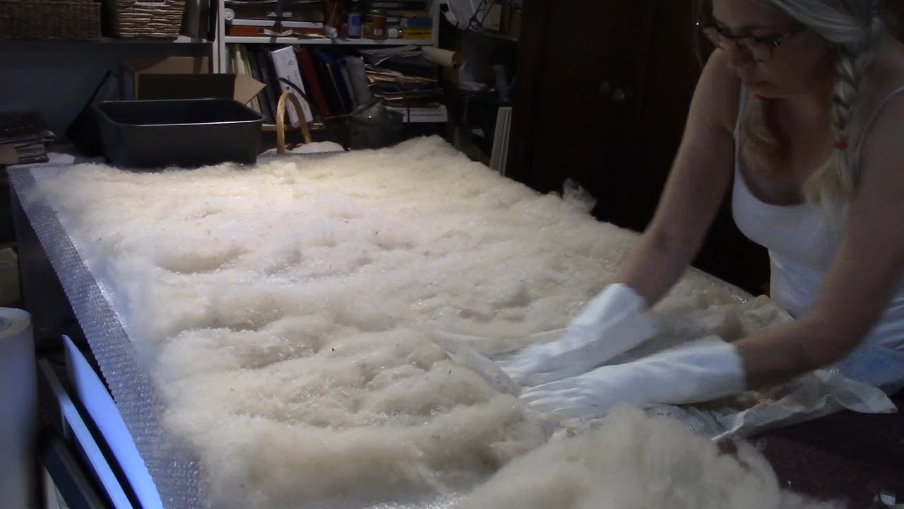 Sew with Me Sunday 8 - Making Wool Batting from Scratch - YouTube