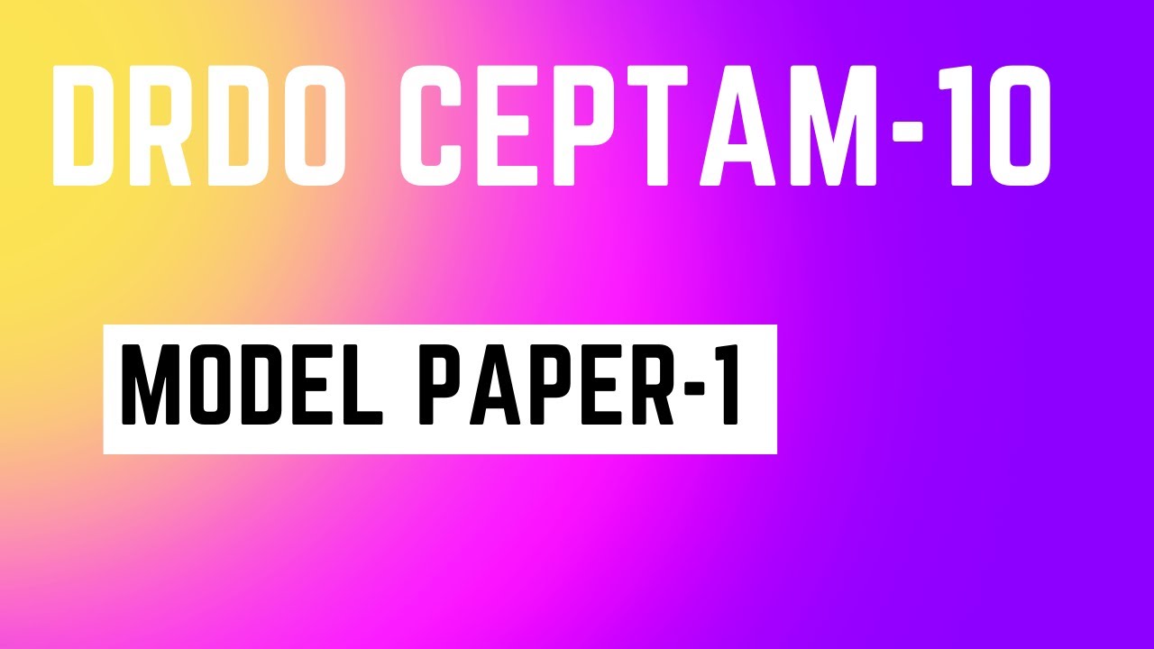 DRDO CEPTAM-10 Model Paper-1 In Telugu by Aditya Job Creative Channel ...