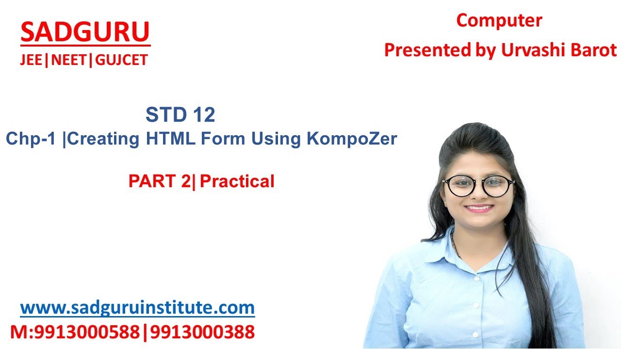 Std 12 Creating Html Form Using Kompozer Part 2 Practical Youtube