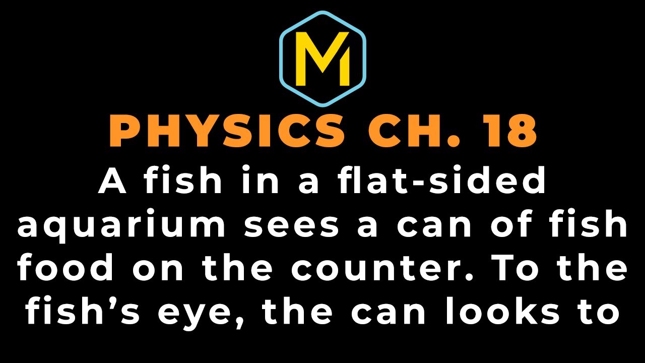 18.27 Mastering Physics Solution-"A fish in a flat-sided aquarium sees ...