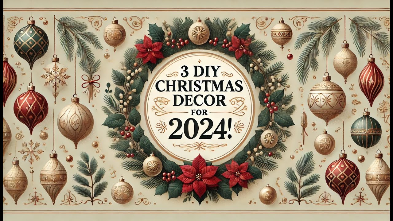 ️⛄️3 Easy DIY Christmas Home Craft Decor Ideas for 2024☃️ ️ - YouTube