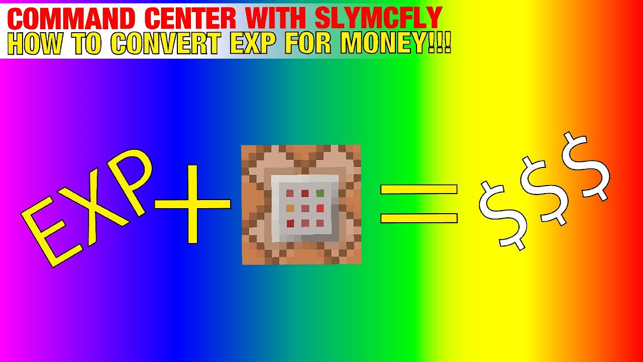 COMMAND CENTER | BUY ICONOMY MONEY USING EXP!!! (Minecraft 1.10) - YouTube