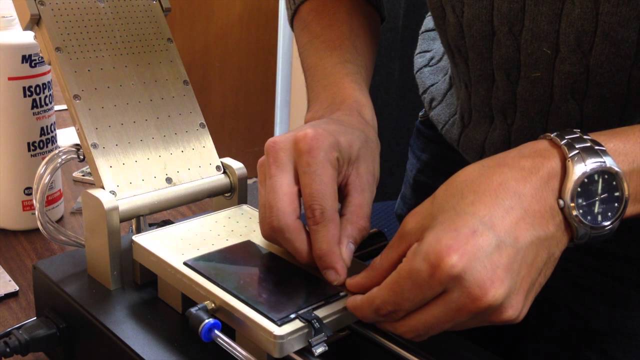 How to Install a polarizer using laminating machine - YouTube