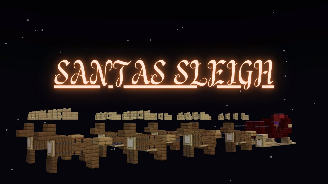 Minecraft: How to build Santas Sleigh in Minecraft | Minecraft Santas ...