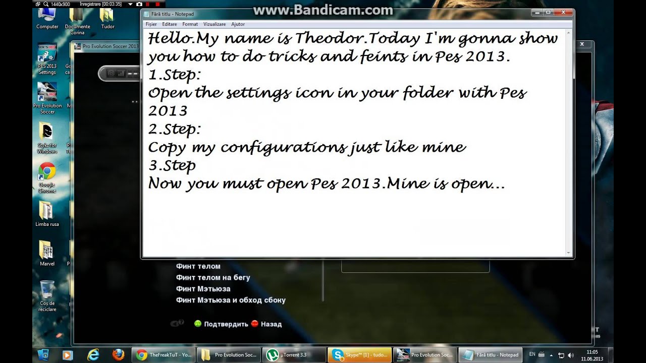 Pes 2013 Tricks keyboard Tutorial - YouTube