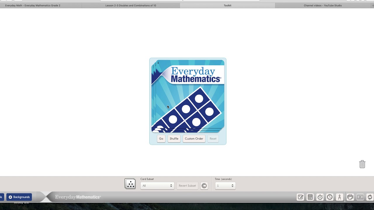 Everyday Math, Unit 2, Lesson 3, Doubles Facts and Combinations of 10 ...