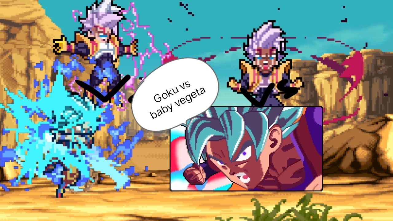 Goku vs baby vegeta - YouTube