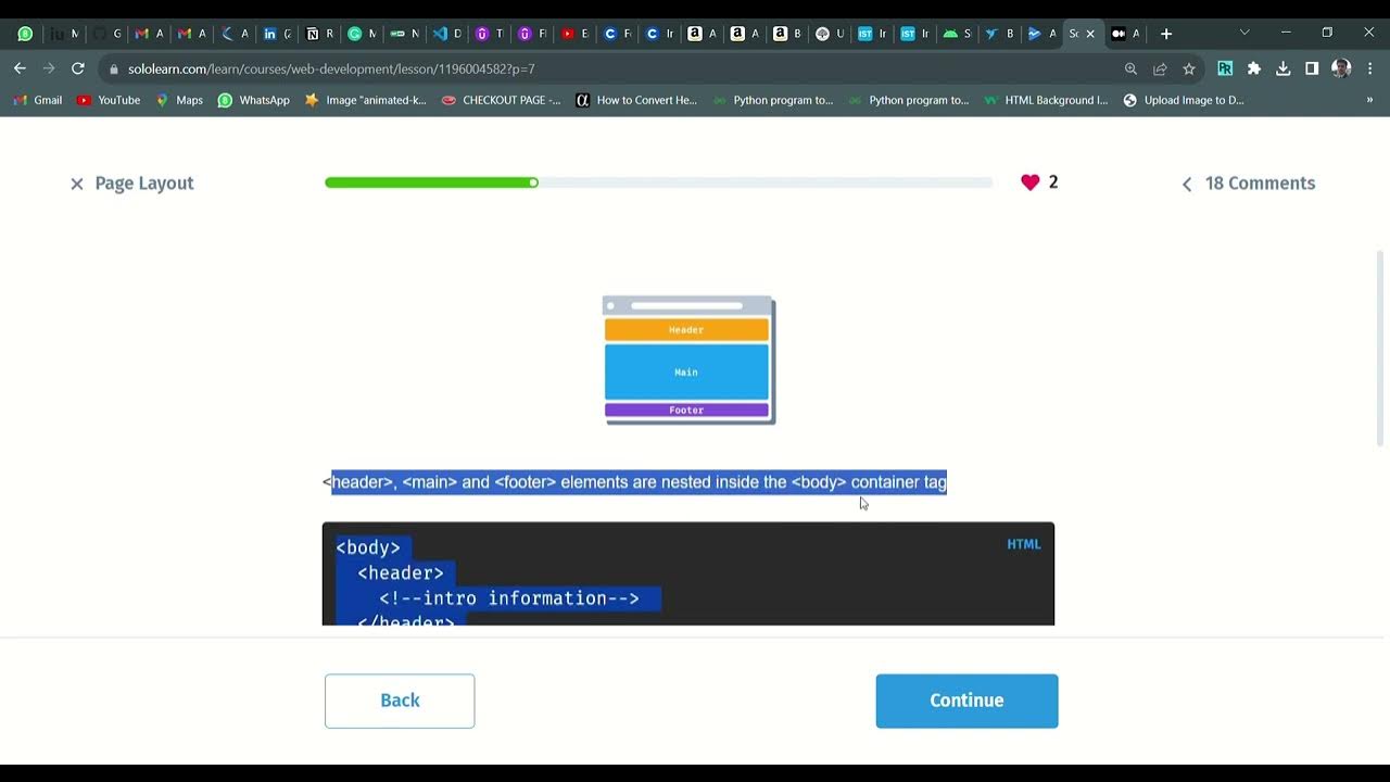 29 Page Layout Web Development Sololearn Answers Youtube