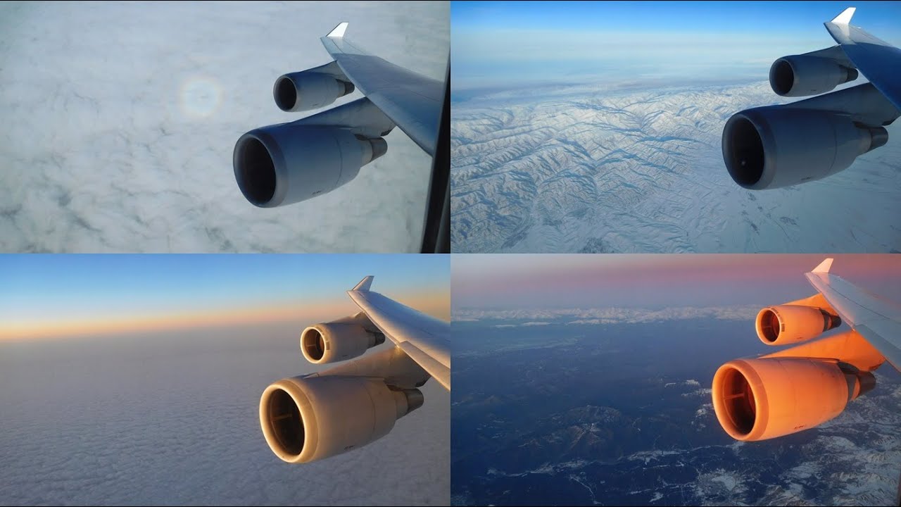 Beautiful winter views and good sound of CF6 engines from Lufthansa ...