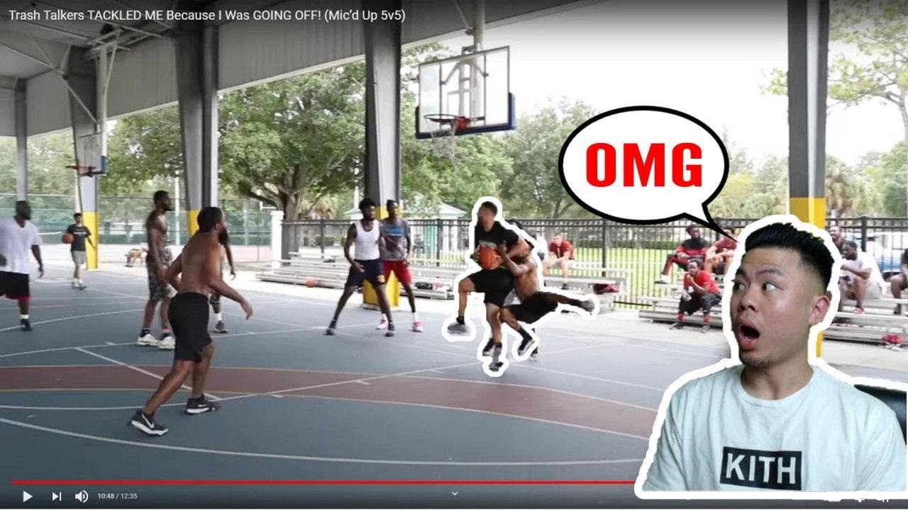 THE HARDEST FOUL I HAVE EVER SEEN IN BASKETBALL!!! 5v5 BASKETBALL WITH ...