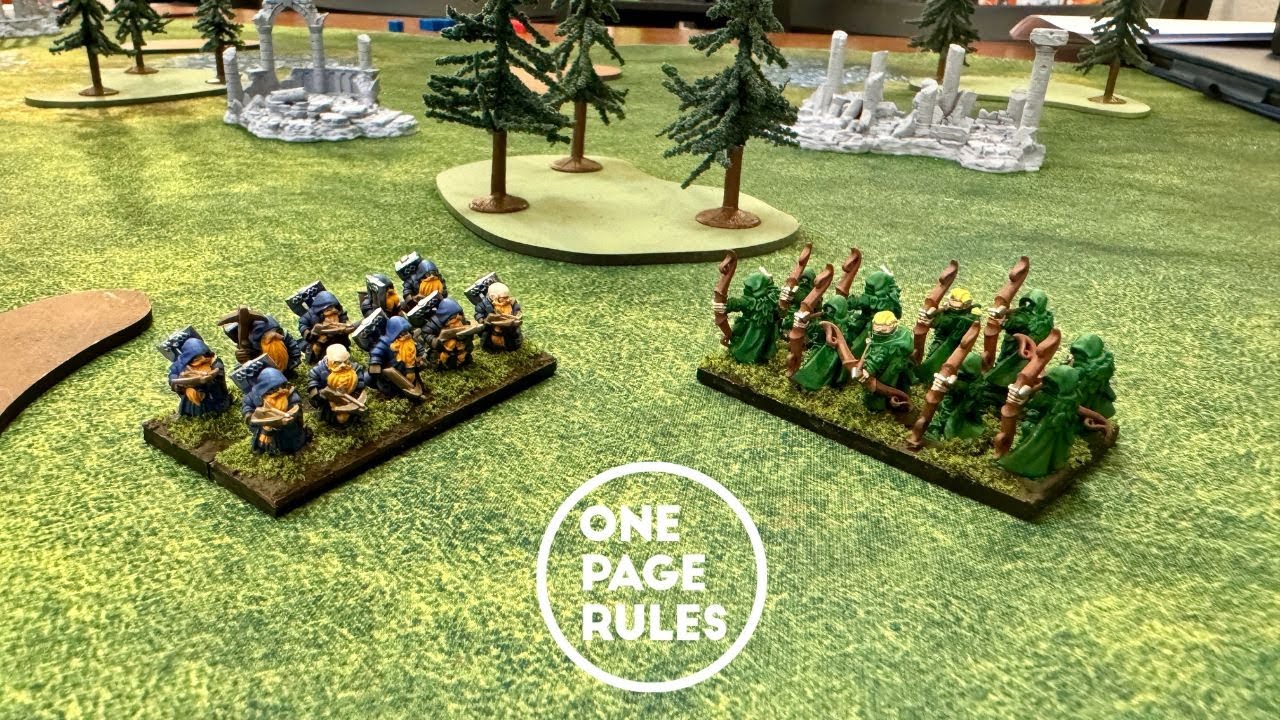 One Page Rules Age of Fantasy Regiments Battle Report Wood Elves vs ...