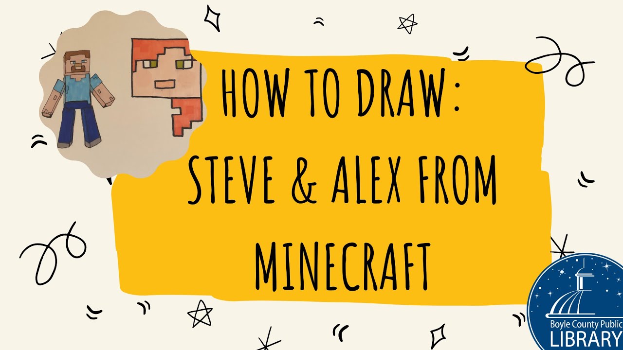 How to Draw: Steve and Alex from Minecraft - YouTube