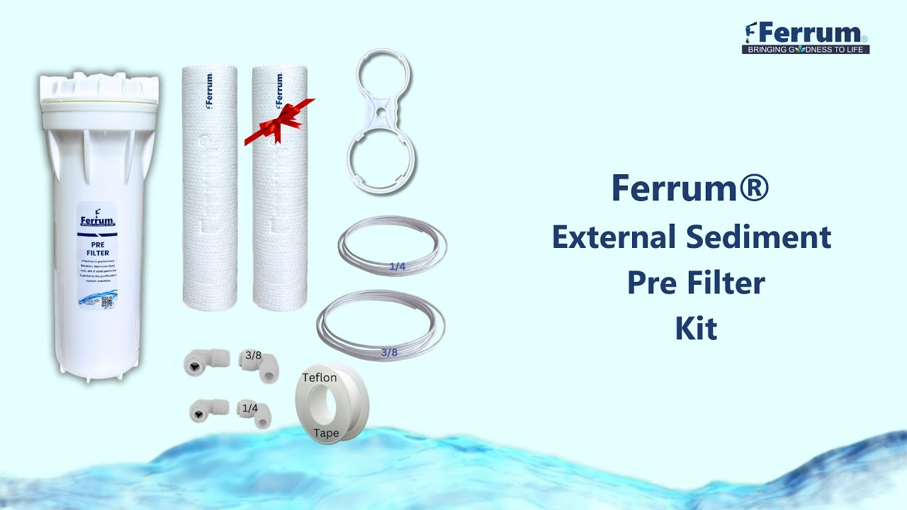 Ferrum® Sediment Pre Filter Set with Spun Cartridge, Spanner | RO Service Kit | all Water ...