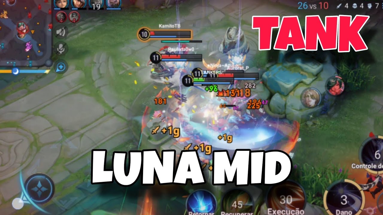 LUNA TANK MID ALTAS PLAYS DUVIDODAS | HONOR OF KINGS - YouTube