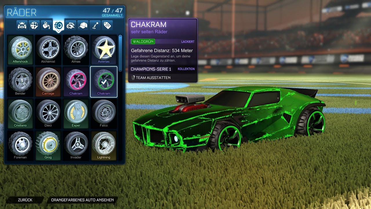 Rocket League | Lime Chakram Wheels | SvenRGE - YouTube