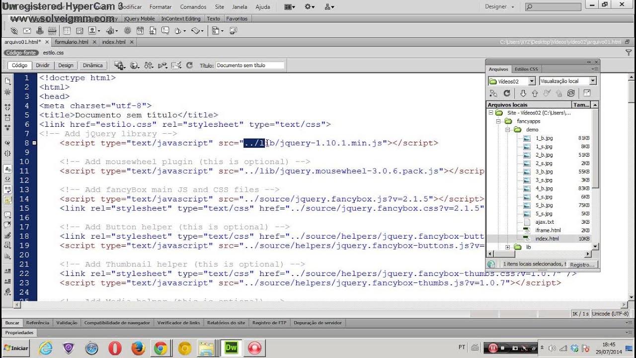 Uso do Fancybox - YouTube