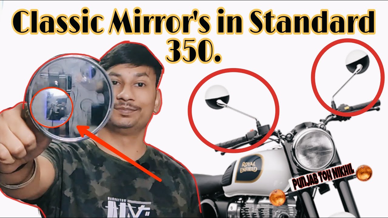 Bullet Classic Mirrors in Standard 350 || Best Mirrors For All Bullet ...