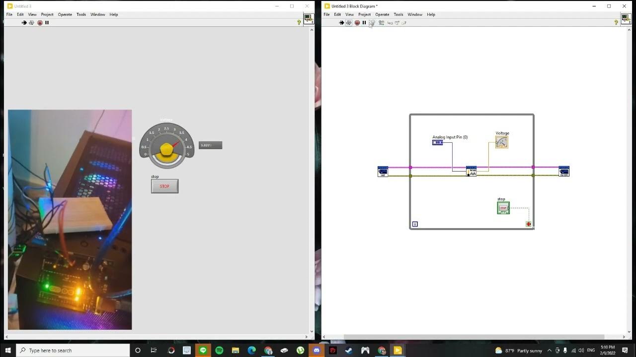Labview : (analog To Digital) แสดงการทำงานของเซนเซอร์วัดแสงผ่าน Labview 
