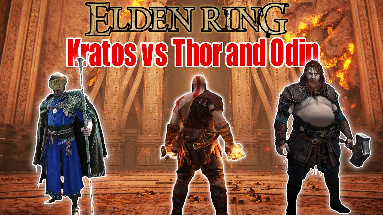 Elden Ring God Of War VS Thor And Odin - YouTube
