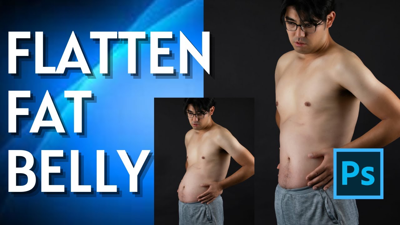 How to Flatten Belly Fat in Photoshop - YouTube