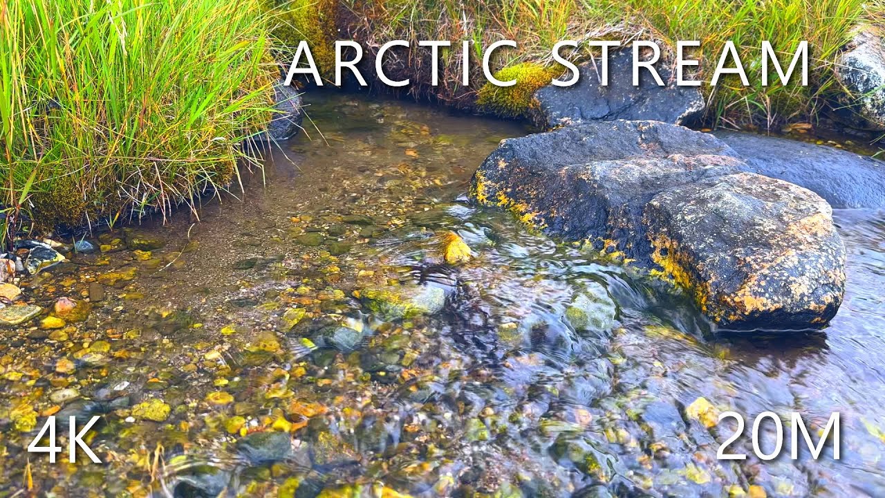 20 Min – Arctic Stream 4K | NO LOOP | Water Sounds for Meditation ...