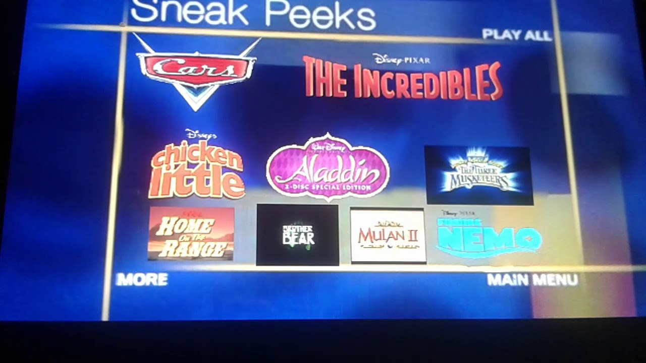 Sneak Peeks Menu - YouTube