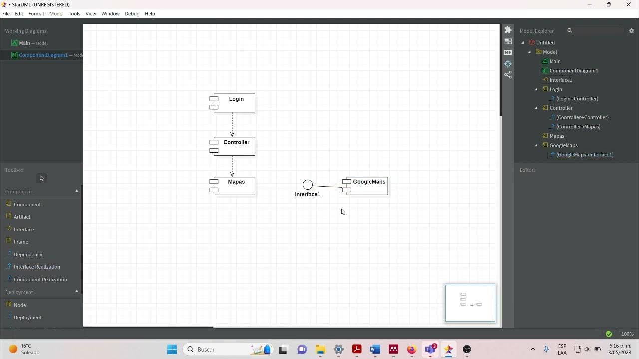 Diagrama de Componentes en StarUML - YouTube