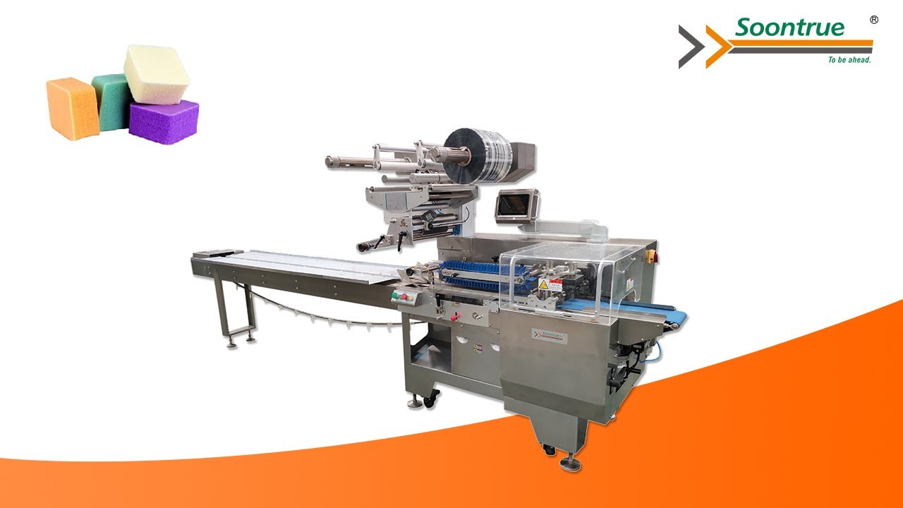 Sponge Packing Machine-Soontrue Packing Machinery - YouTube