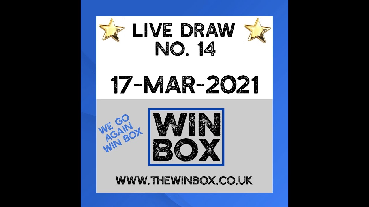 Win Box Competitions - Live Draw No. 14 – 17 March 2021 - YouTube