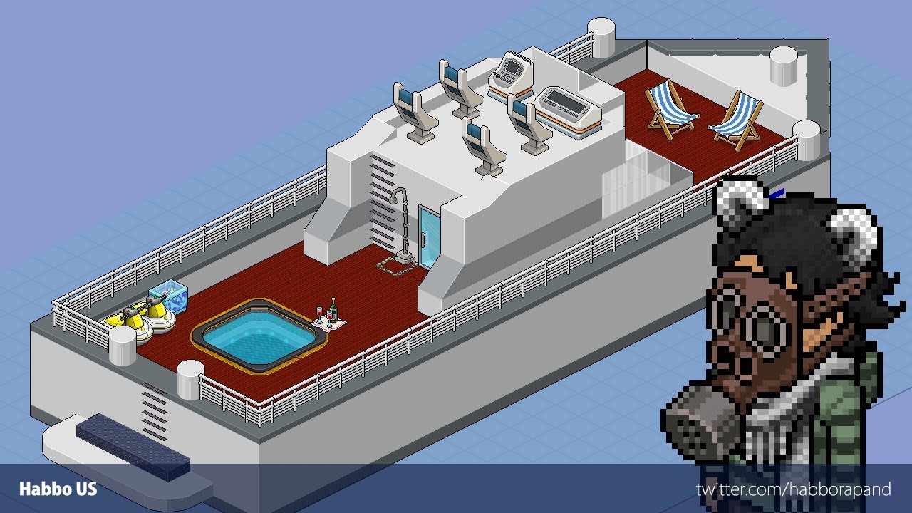 Habbo Speedbuild | Large Yacht - YouTube