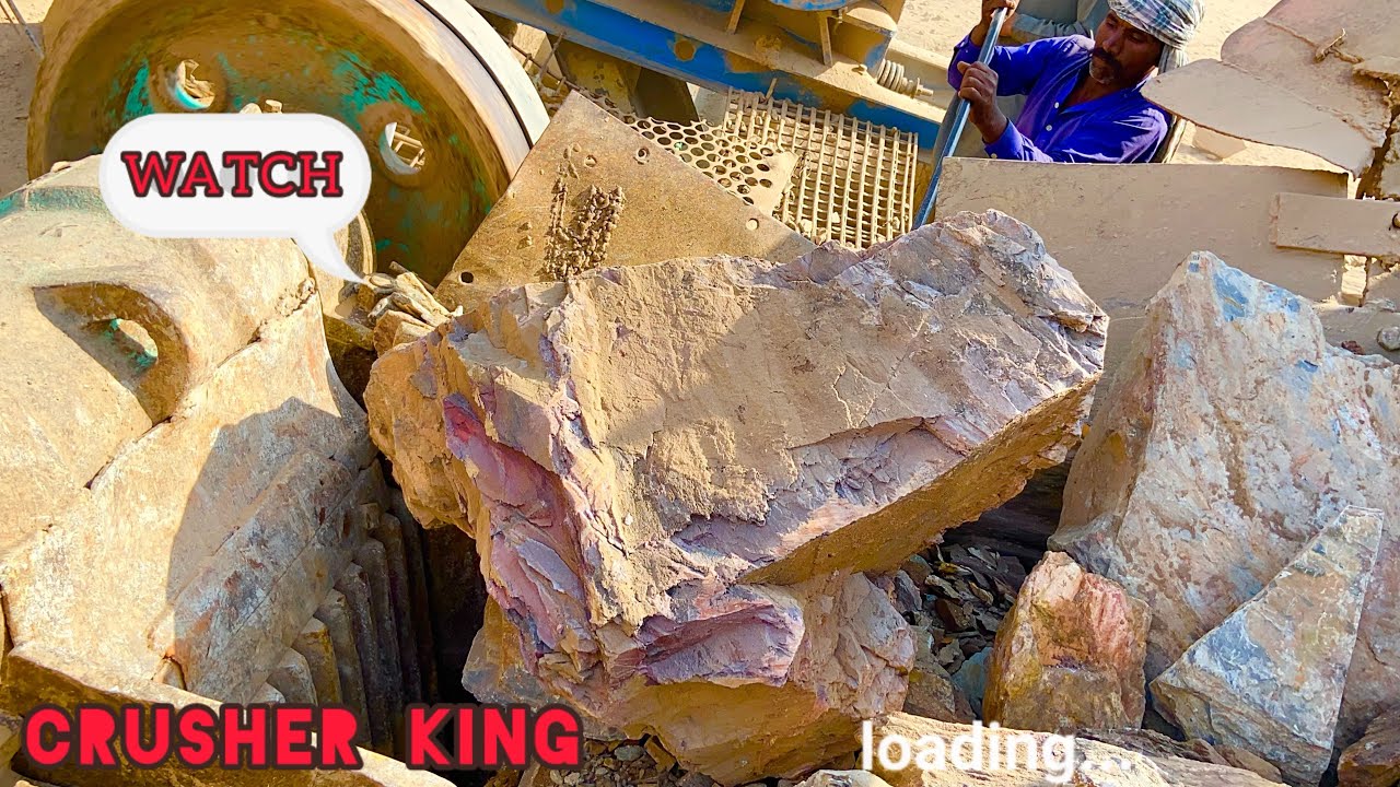 Crushing rocks to sand: Satisfying jaw machine Asmr quarry Operation # ...