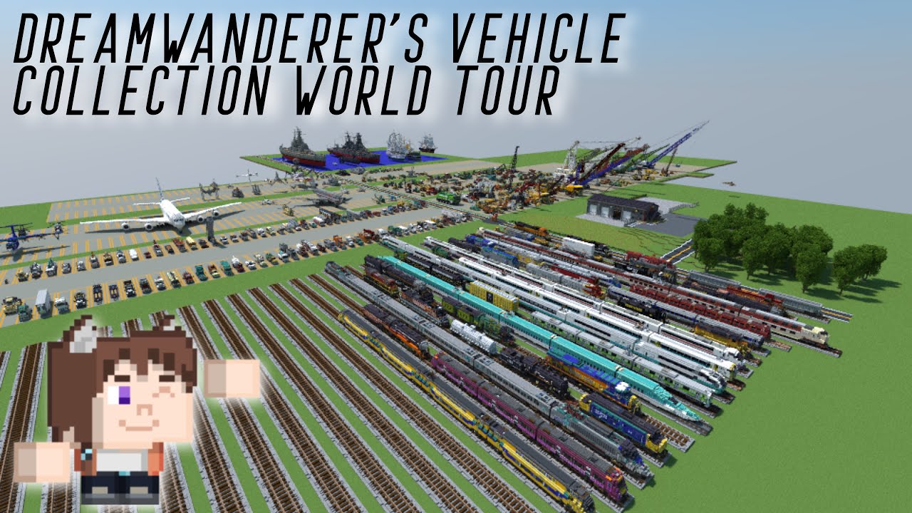 Minecraft - DreamWanderer’s Vehicle Collection World Tour - YouTube
