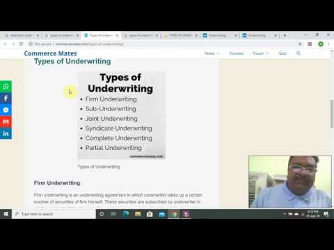 TYPES OF UNDERWRITING - YouTube