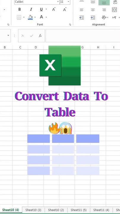 How to convert data to table in excel 🤯|#table #excel #viral # ...