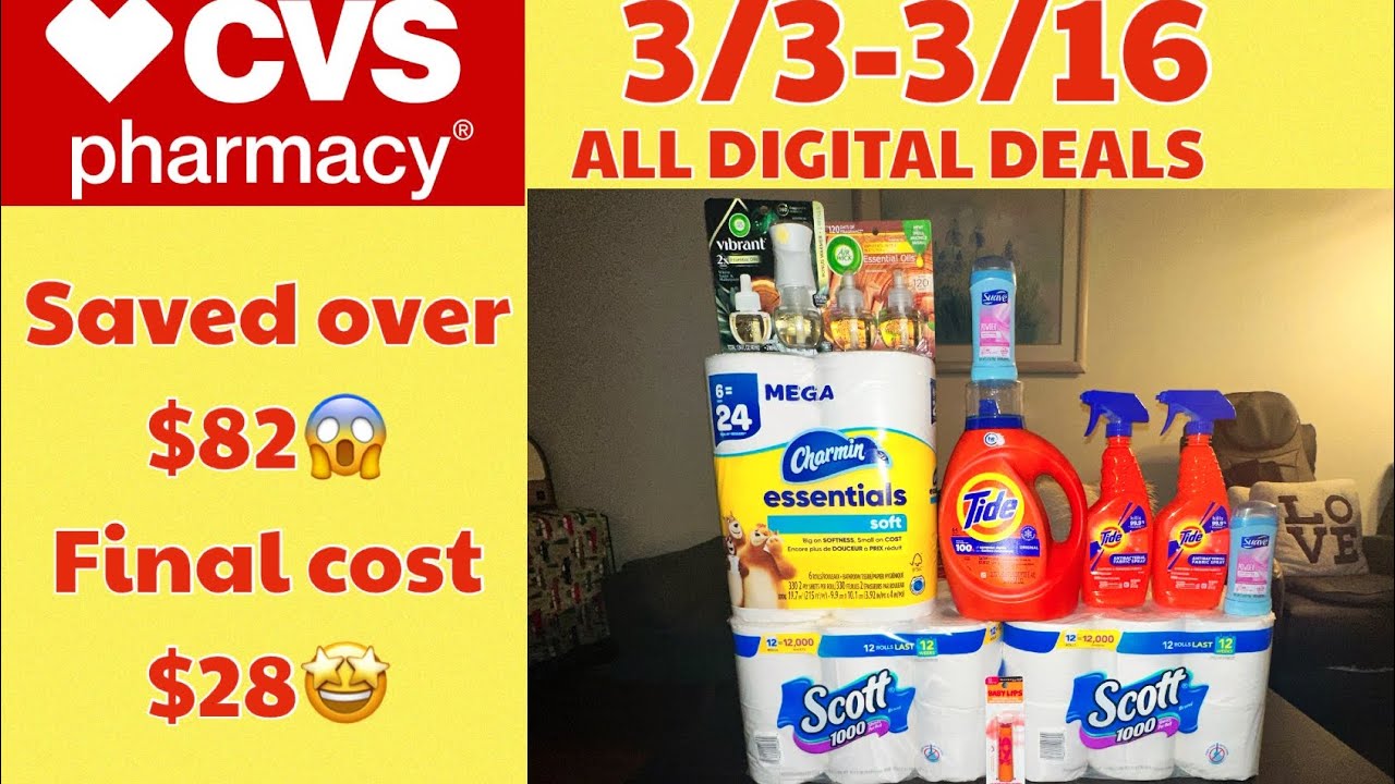 2nd CVS ALL DIGITAL DEALS || $15/$75, Paper product stock up|| 3/3-3/16 ...