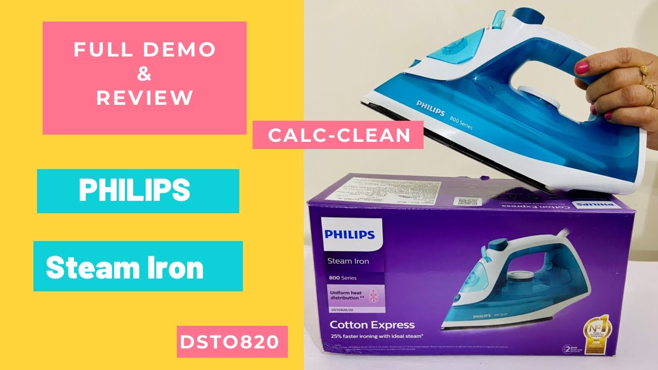 Philips Steam Iron DSTO820 | Review and Demo | 800 Series | How to use ...