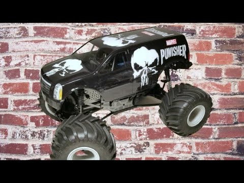 Jconcepts Cadillac monster truck custom painted body Losi LMT - YouTube