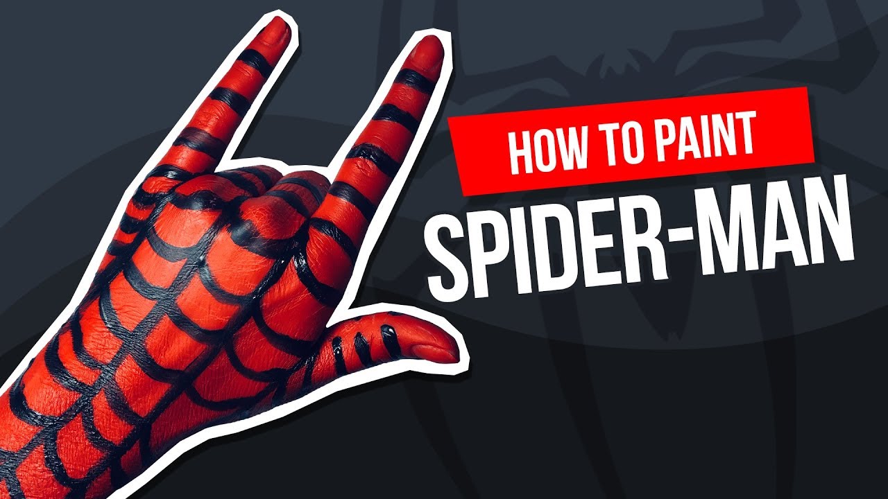 Tutorial: How to paint Spider-Man on your hand 🕷 Jak namalować Spider ...