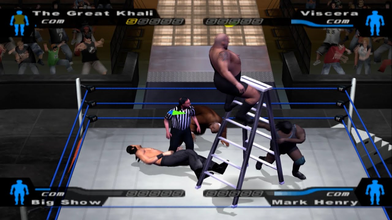 Fatal 4 Way Ladder Match | The Khali Vs Viscera Vs Big Show Vs Mark ...