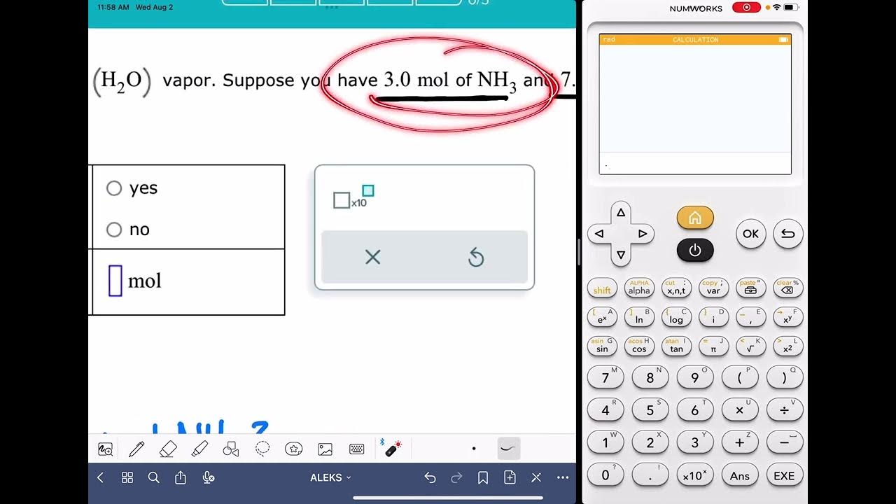ALEKS: Solving moles-to-moles limiting reactant problems - YouTube