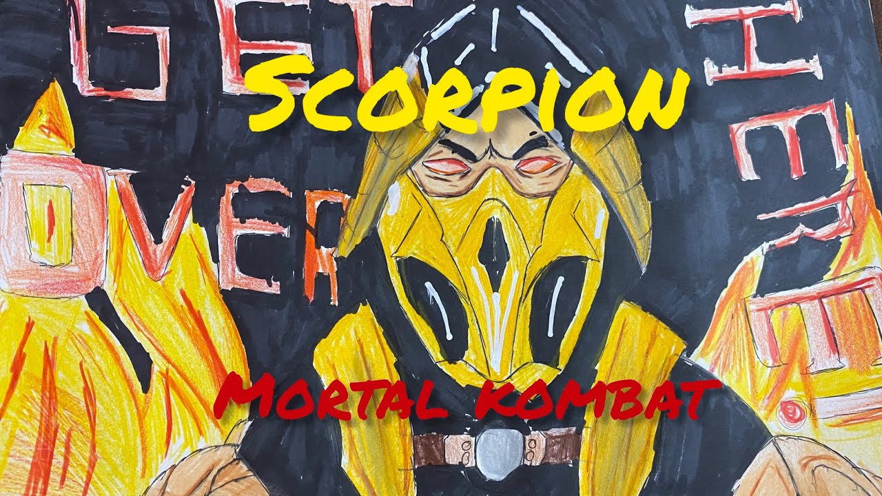 How To Draw Scorpion||Mortal Kombat||Easy StepByStep #scorpion # ...