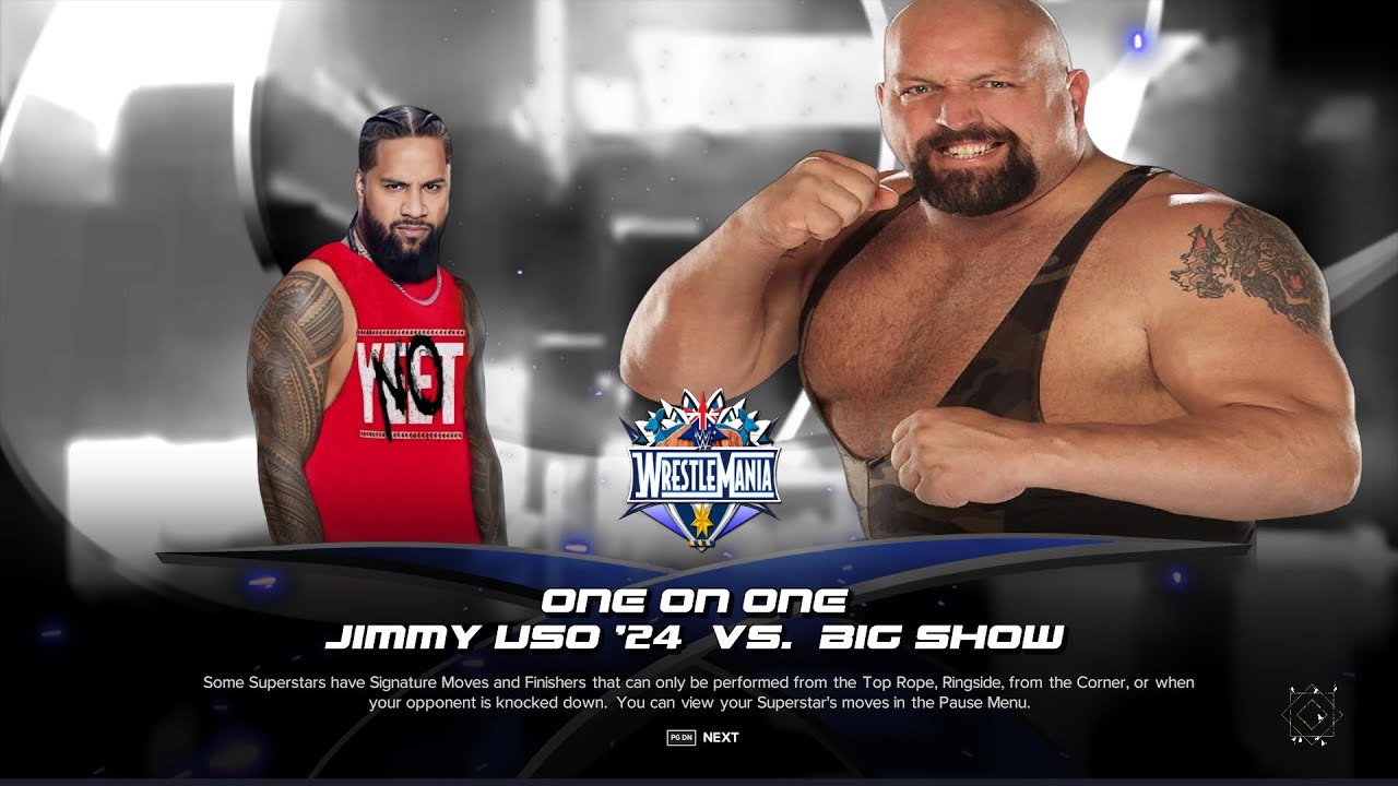 [ wrestlemania australia spring 1 round ] - 24 jimmy uso vs big show ...