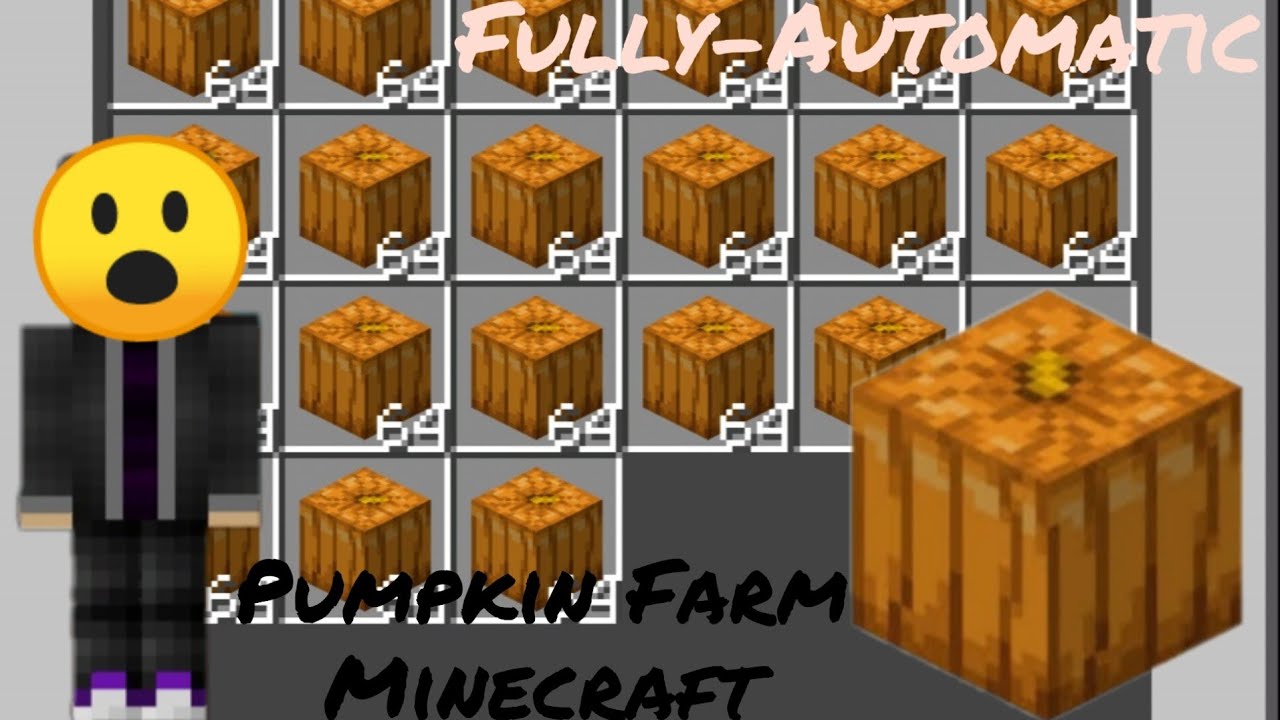 Fully Automatic Pumpkin Farm in Minecraft (1.16) - YouTube