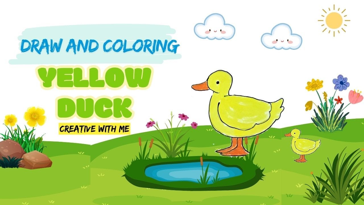 How to draw a yellow Duck | Drawing Easy - YouTube