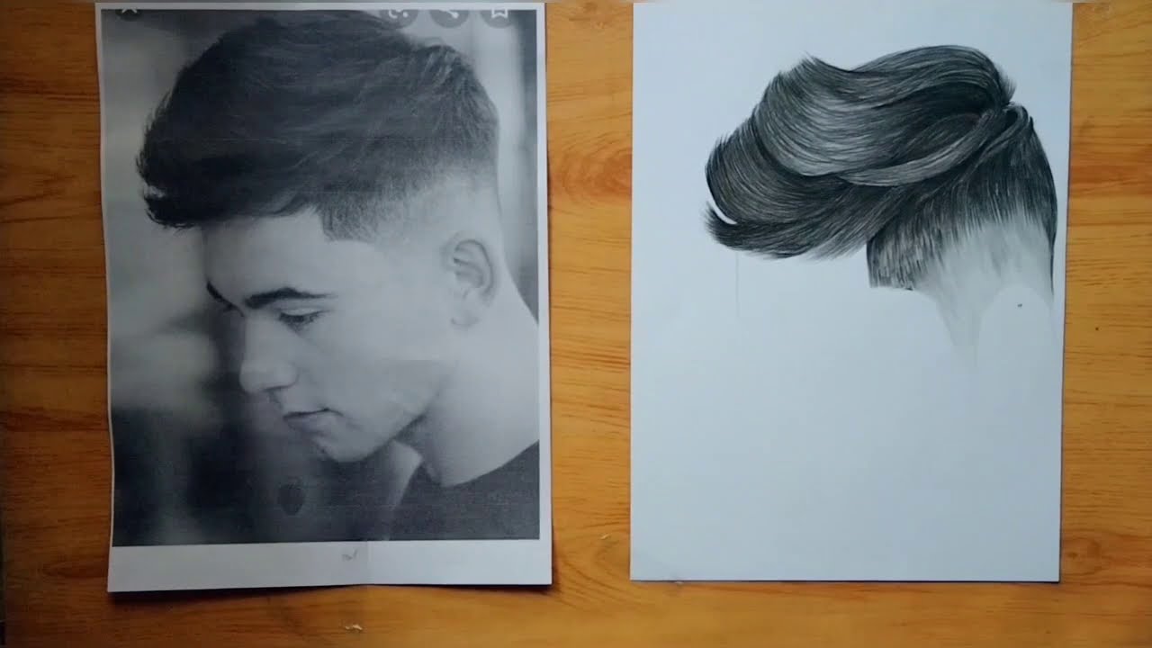 How to drow realistic hair ? 🤔 - YouTube