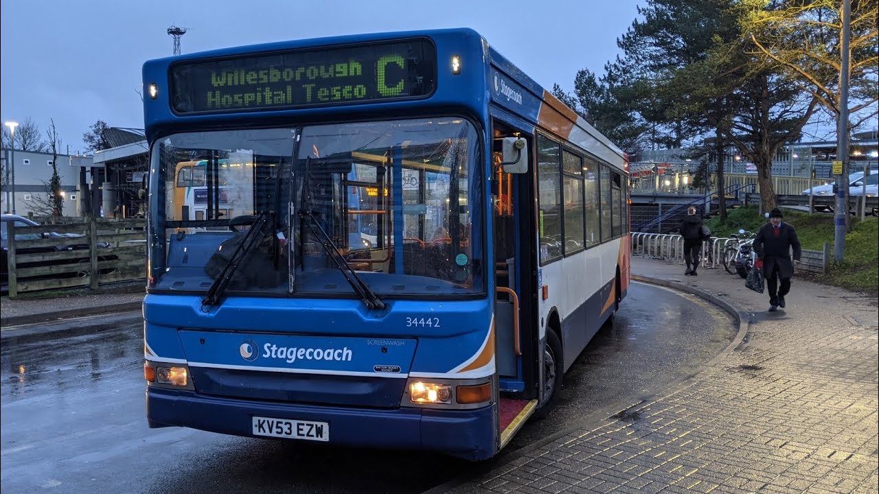 Stagecoach South East KV53 EZW 34442 Dennis Dart - YouTube