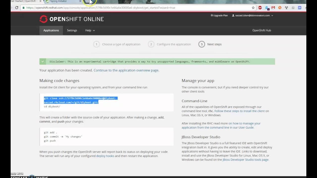 Deploy spring boot application on Openshift - YouTube
