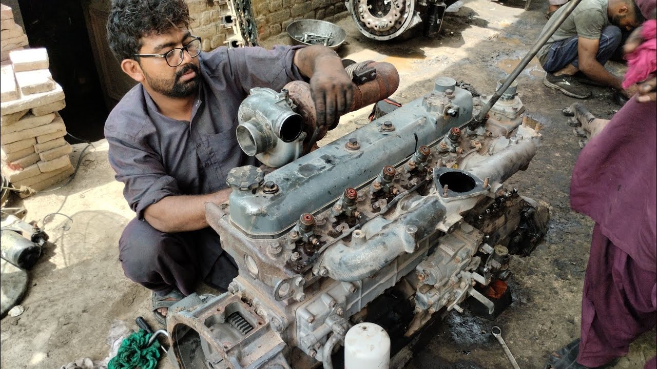 DisAssembly of a Used Daewoo DB58 Diesel Engine Overhauling - YouTube